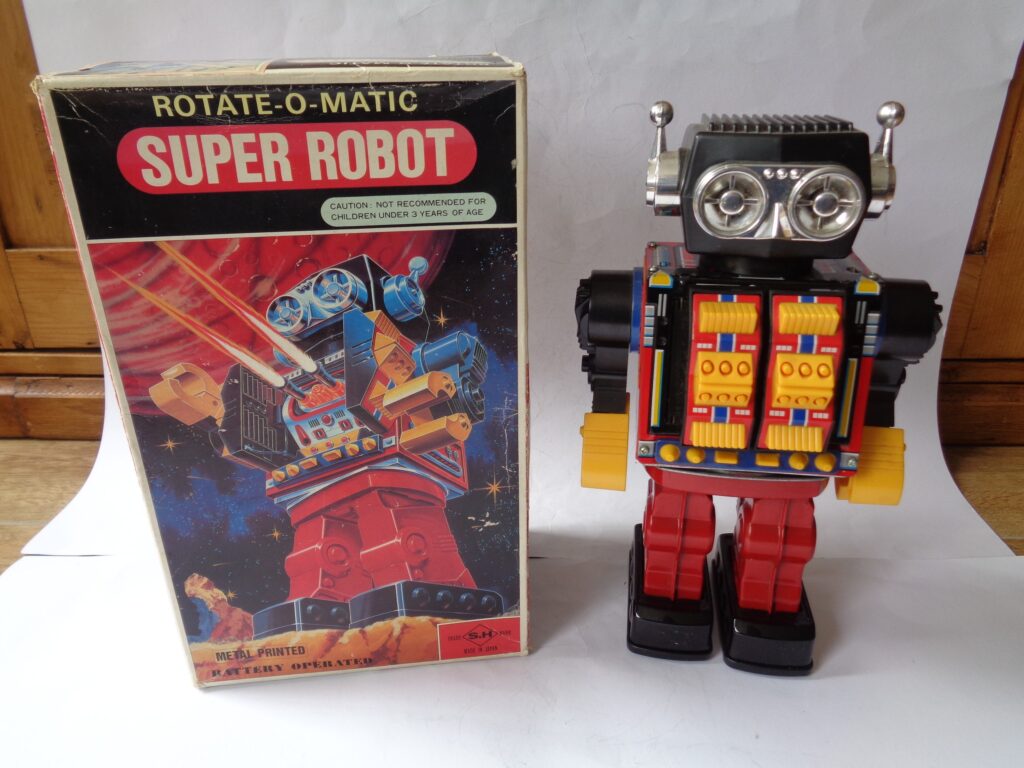 S.H. Horikawa Rotate-O-Matic Super Robot with Box (battery-operated ...