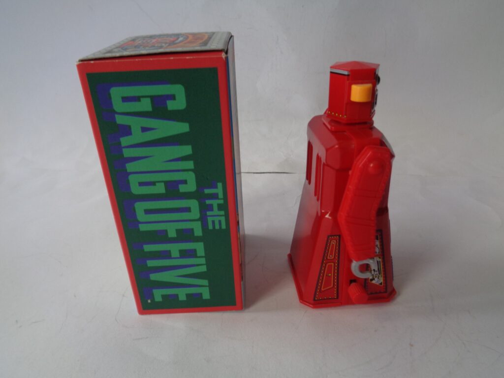 Masudaya / Rocket USA Machine Man Robot with Box (wind-up) - Toy Paradise